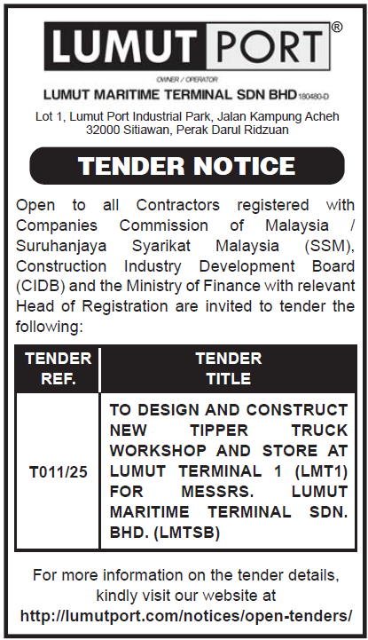 Open Tender – Lumut